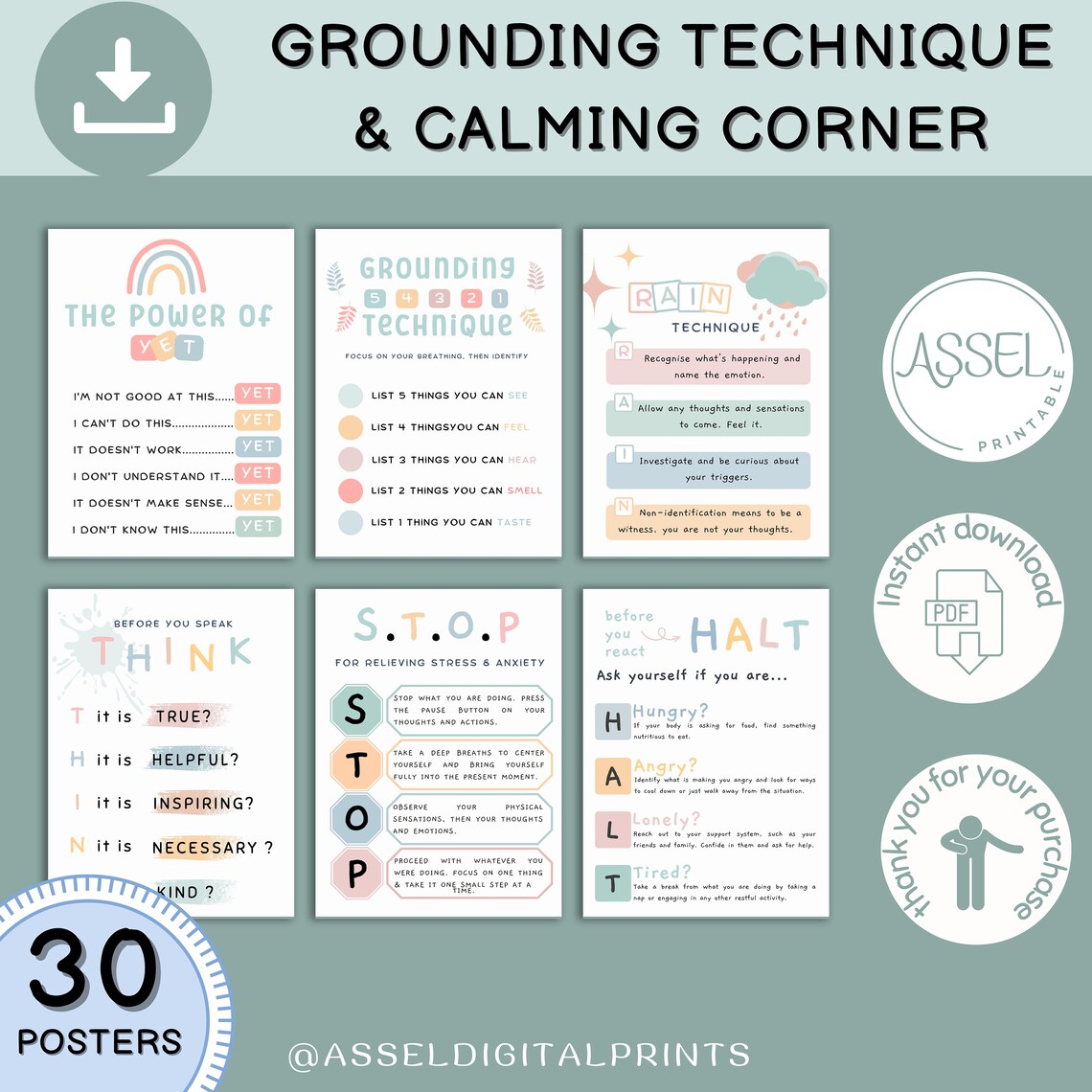 30 Therapist Office Decor Posters School Social Worker School Counselor ...