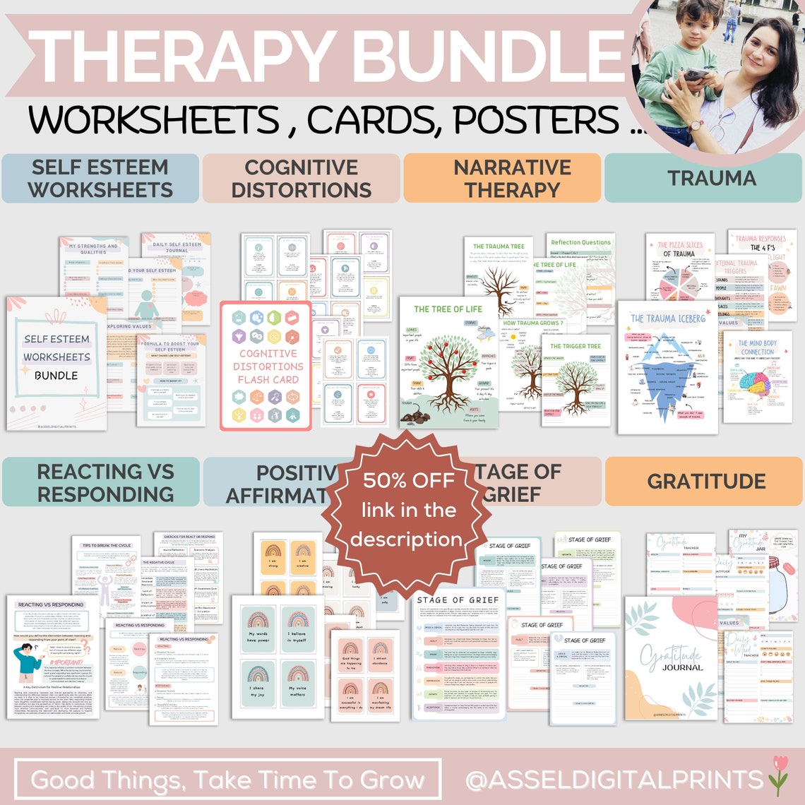 Narrative Therapy Worksheets, Trauma Tree, Life Story (digital Download ...