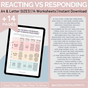 Responding Vs Reacting Worksheets Bundle,conflict Resolution, Family ...