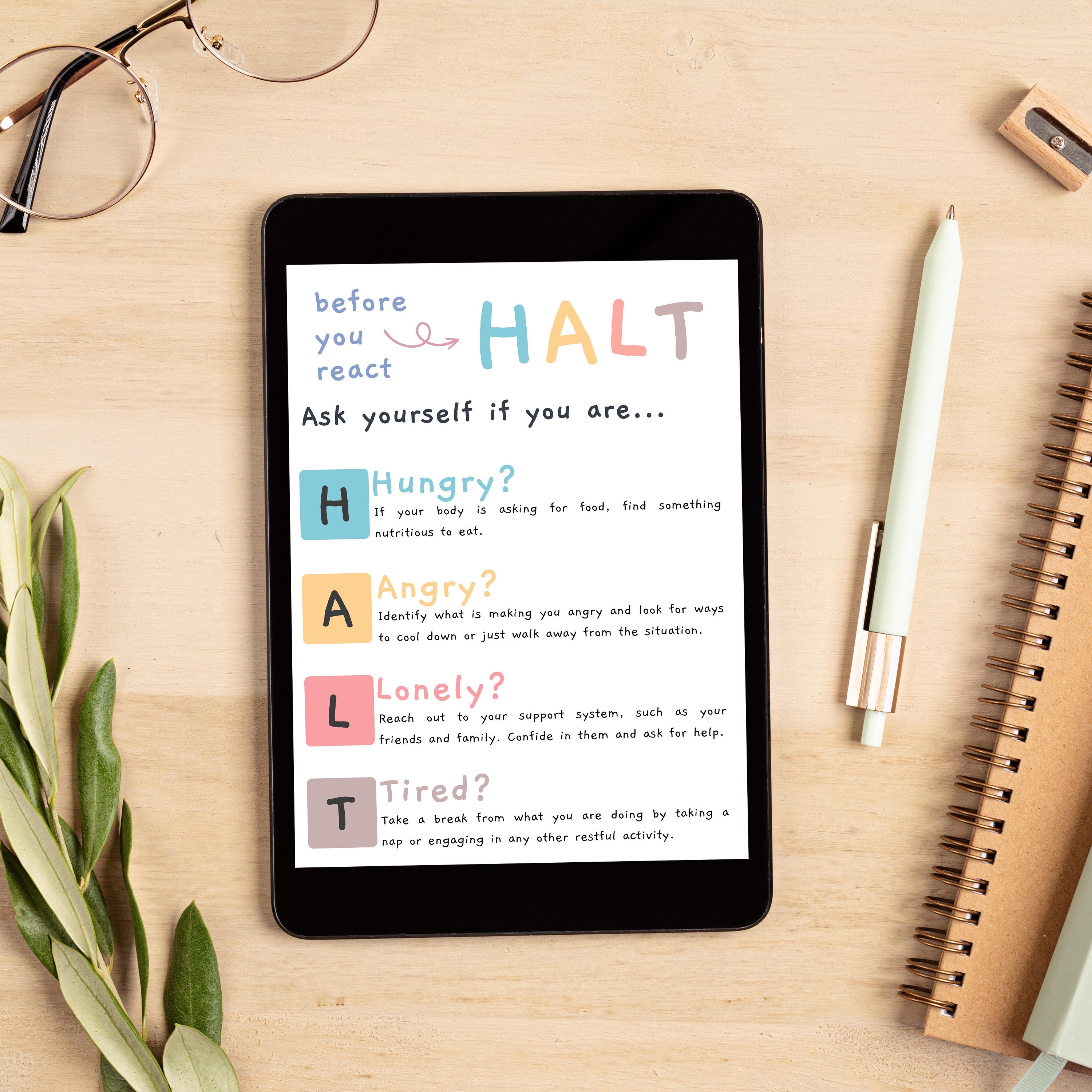 HALT Mental Health Poster: Counselor Office Decor (digital Download) - Etsy