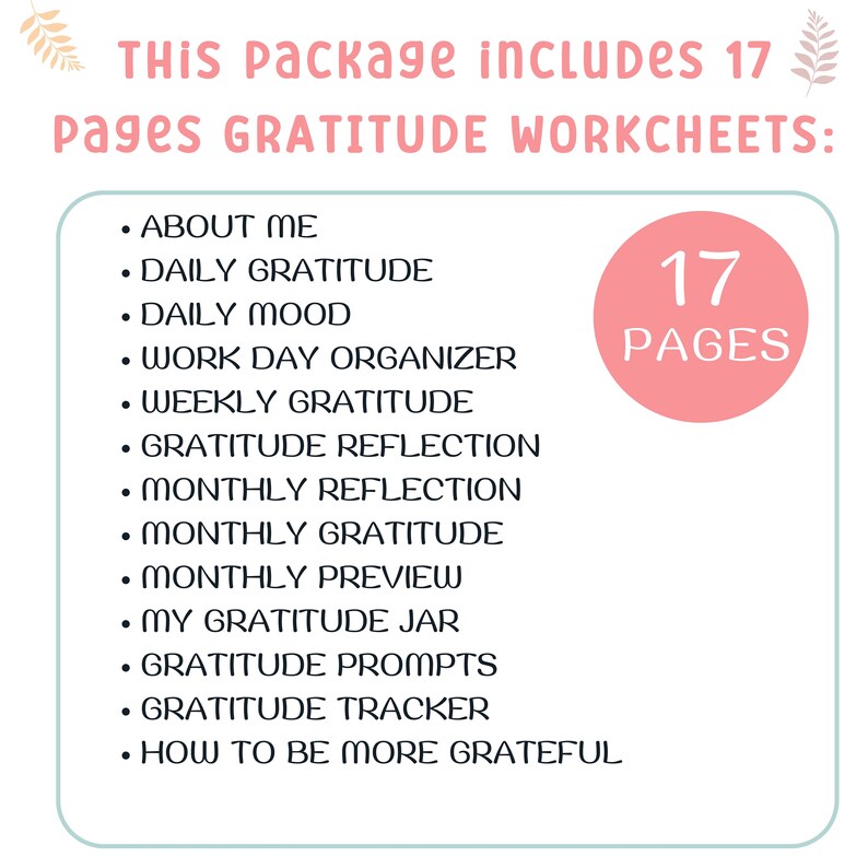 17 Gratitude Journal Printable Bundle, Daily Gratitude Tracker ...