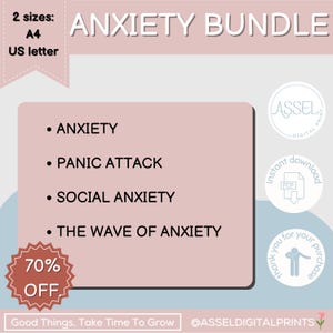 78 Anxiety Therapy Worksheets Bundle, the Wave of Anxiety, Social ...