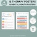 Set of 12 Therapist Office Decor School Counselor Posters , Therapist ...