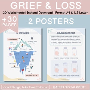 Grief and Loss Workbook, CBT Worksheets for Teens and Adults (PDF) - Etsy