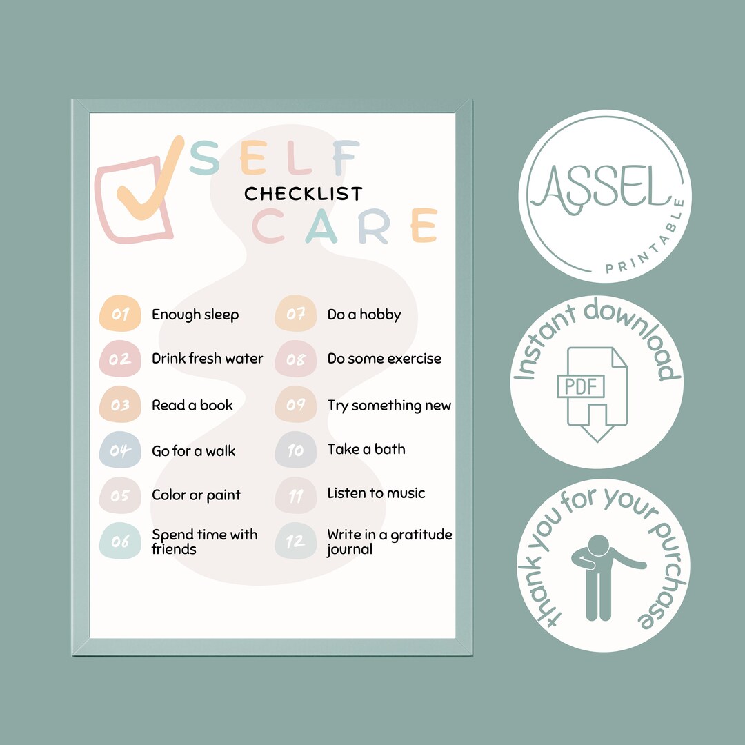 Daily Personal Care Record Poster Self-love Poster - Etsy