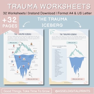 Trauma Worksheets Adult Bundle, CBT for Teens, Trauma Therapy Treatment ...