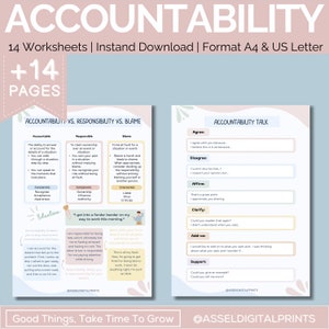 Accountability Worksheets, Responsibility Worksheets, Couples Therapy ...