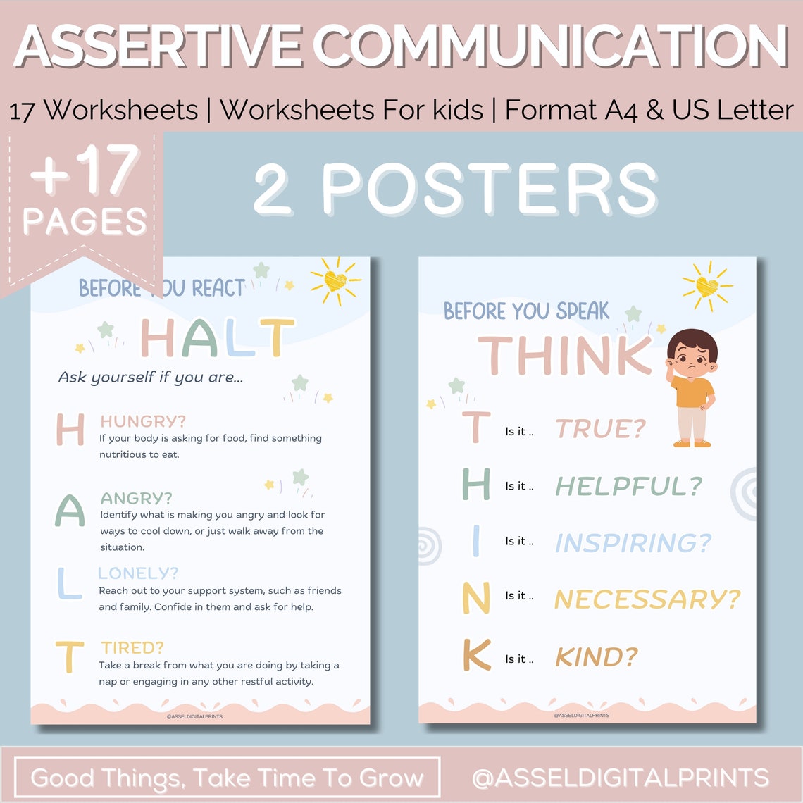 Assertive Communication Worksheets, for Kids, Communication Styles ...