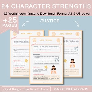 Character Strengths Worksheet Bundle, Teen Mental Health (PDF) - Etsy