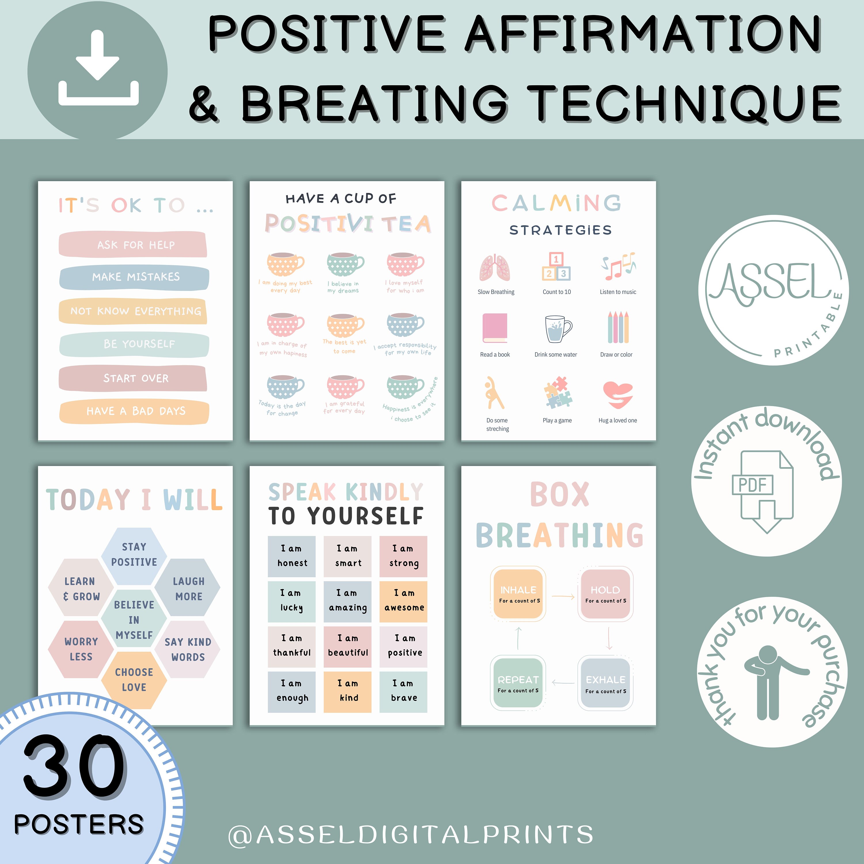 30 Therapist Office Decor Posters School Social Worker School Counselor ...