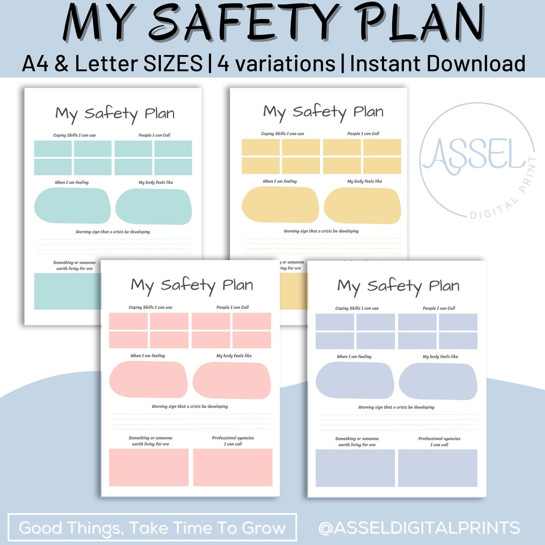 Crisis Safety Plan, Therapy Resources, Therapy Office Decor, School ...