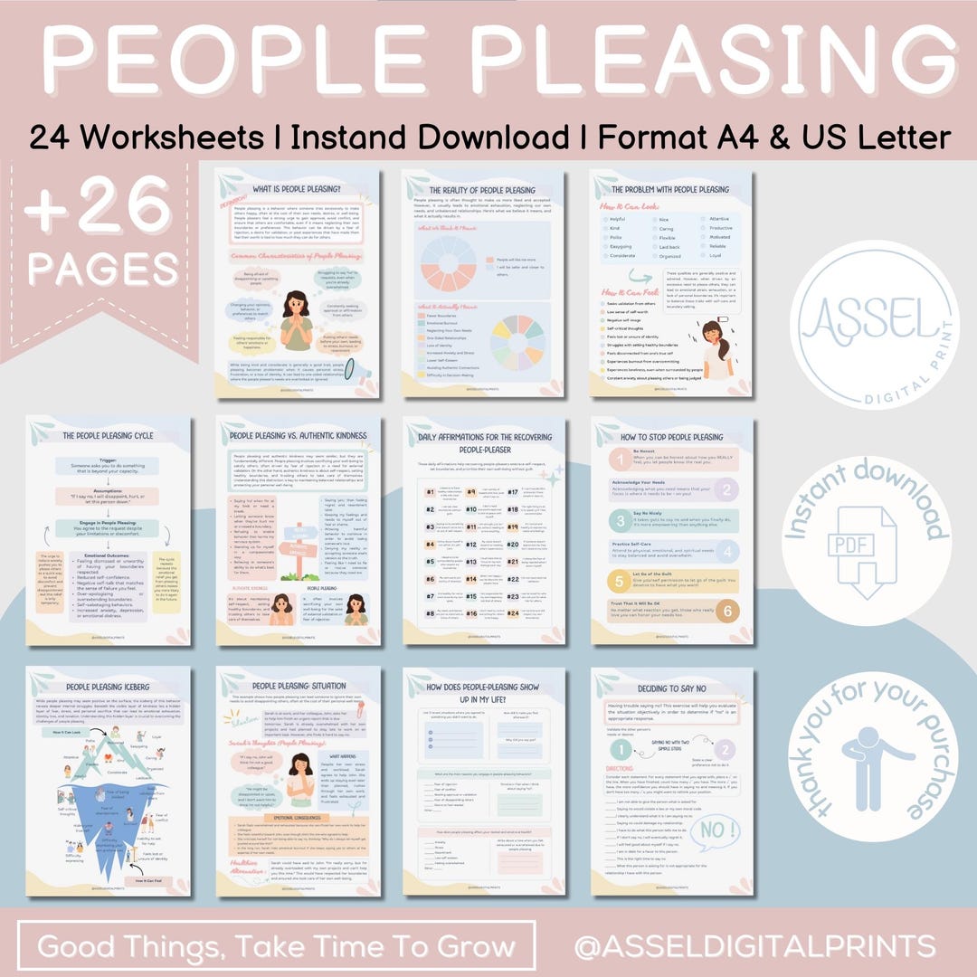 People Pleasing Worksheets, Assertive Communication, Healthy ...