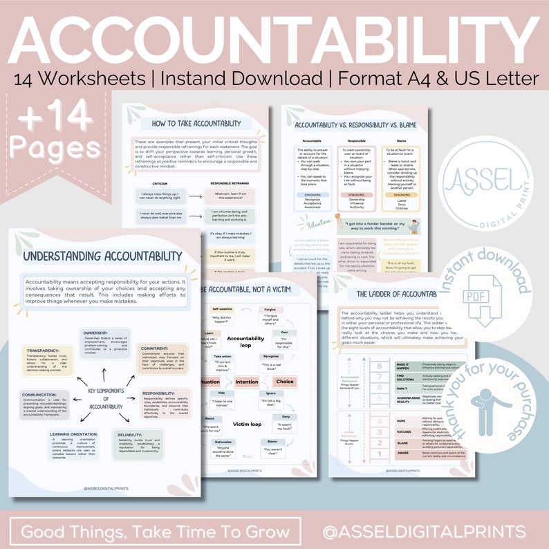 Accountability Worksheets, Responsibility Worksheets, Couples Therapy ...