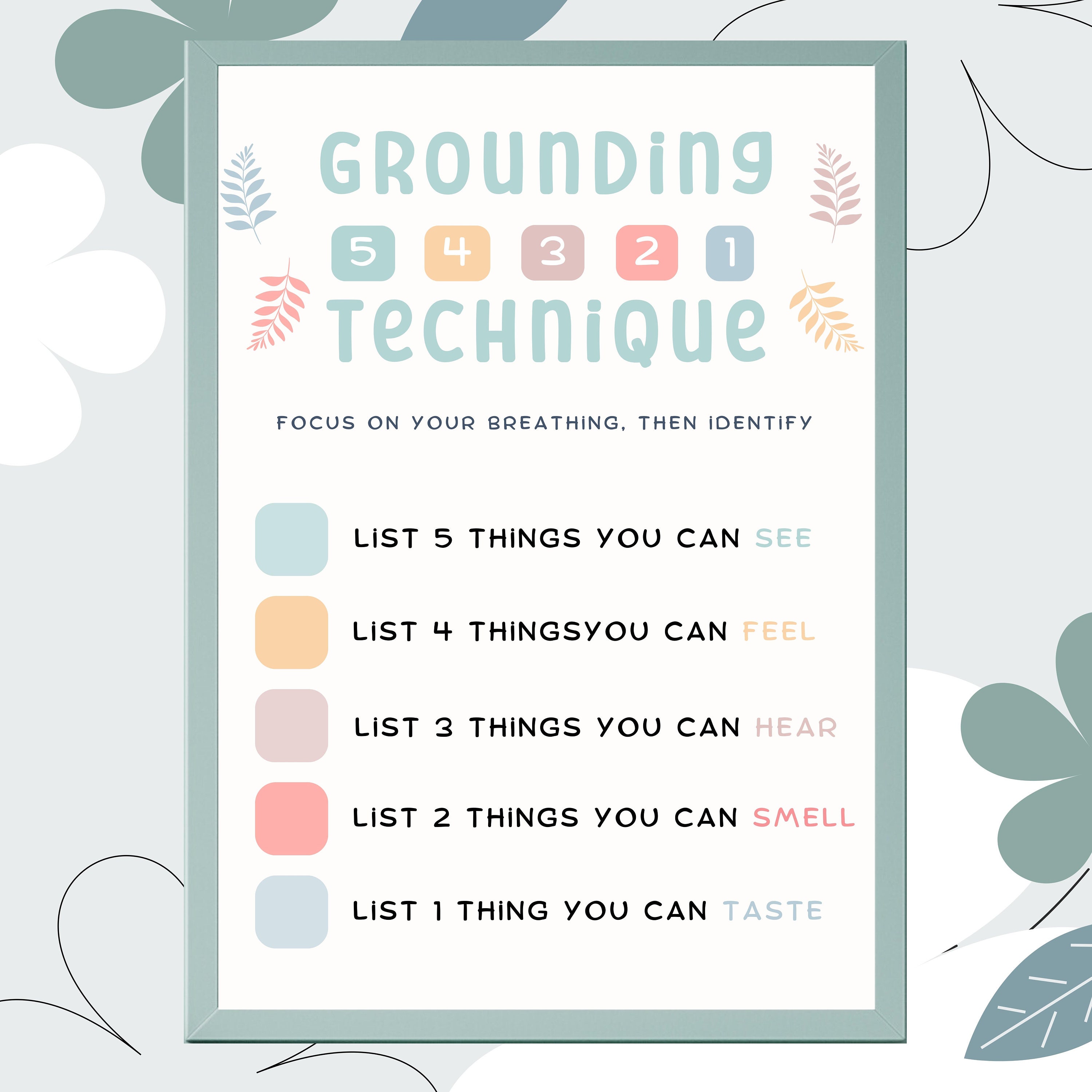 Set of 6 Therapist Office Decor School Counselor Posters Social Worker ...