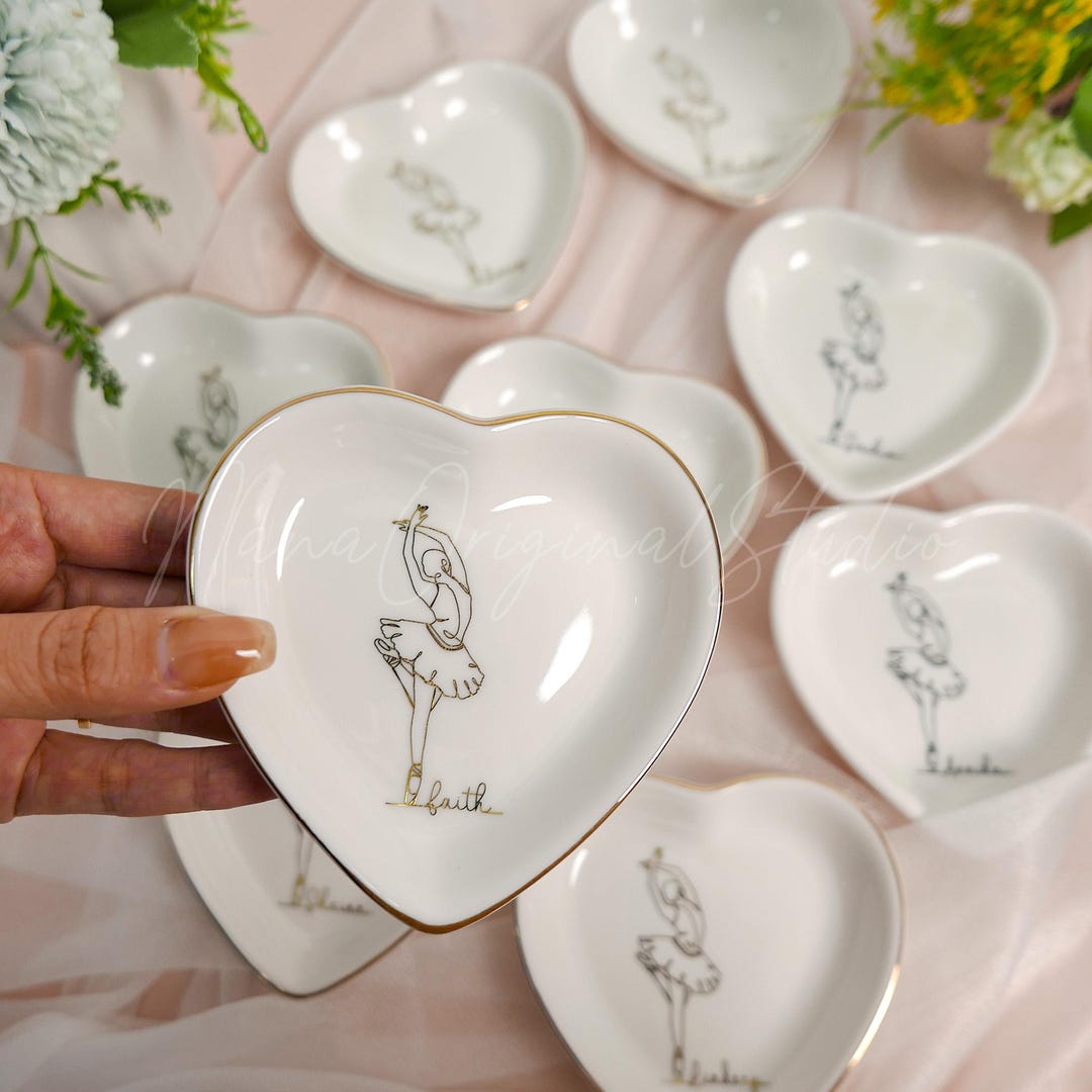 Personalized Ballet Ring Dish, Ballet Dancer Jewelry Dish With Name ...