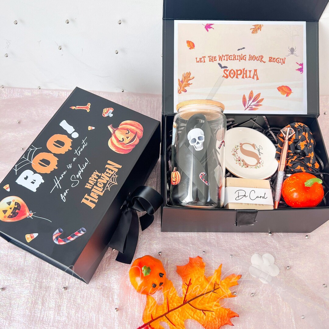 Spooky Surprise Party Favor, Personalized Halloween Gift Box, Self Care ...