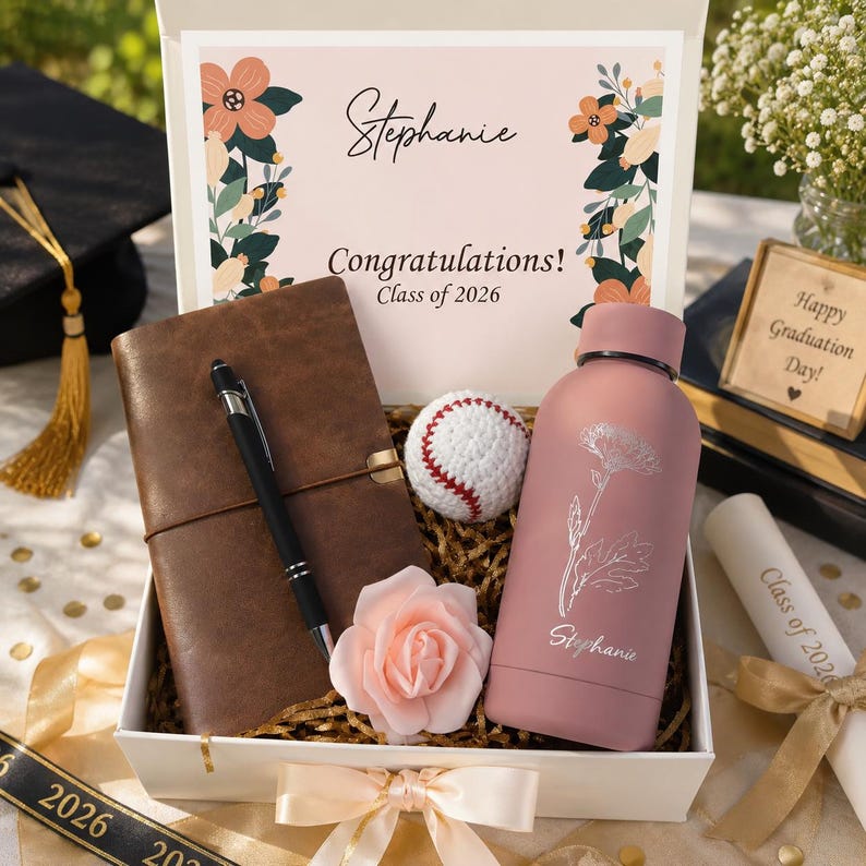 Personalized Graduation Gift Box With Hacky Sack, Custom Graduate Gift ...