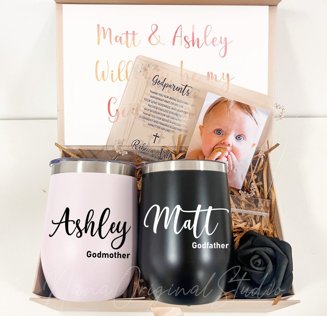 Personalized Godparent Gift Box for Baptism, Godmother Gift Idea, Photo ...