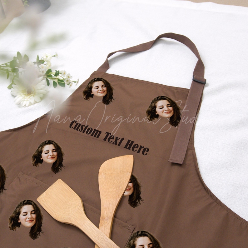 Baking Queen Apron, Personalized Face Apron, Custom Text/photo Apron ...