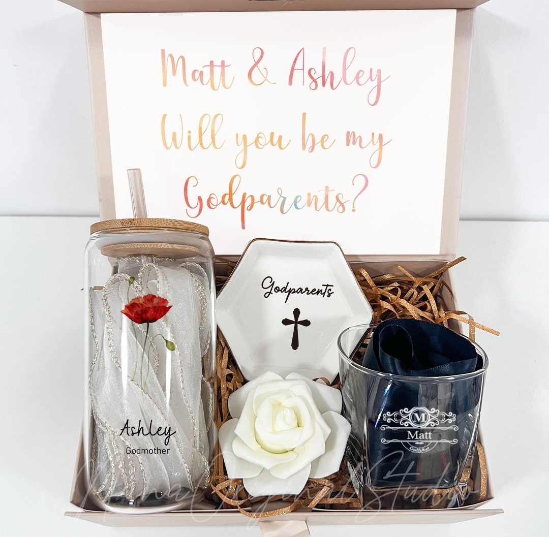 Personalized Godparents Gift Box, Will You Be My Godmother Proposal Box ...