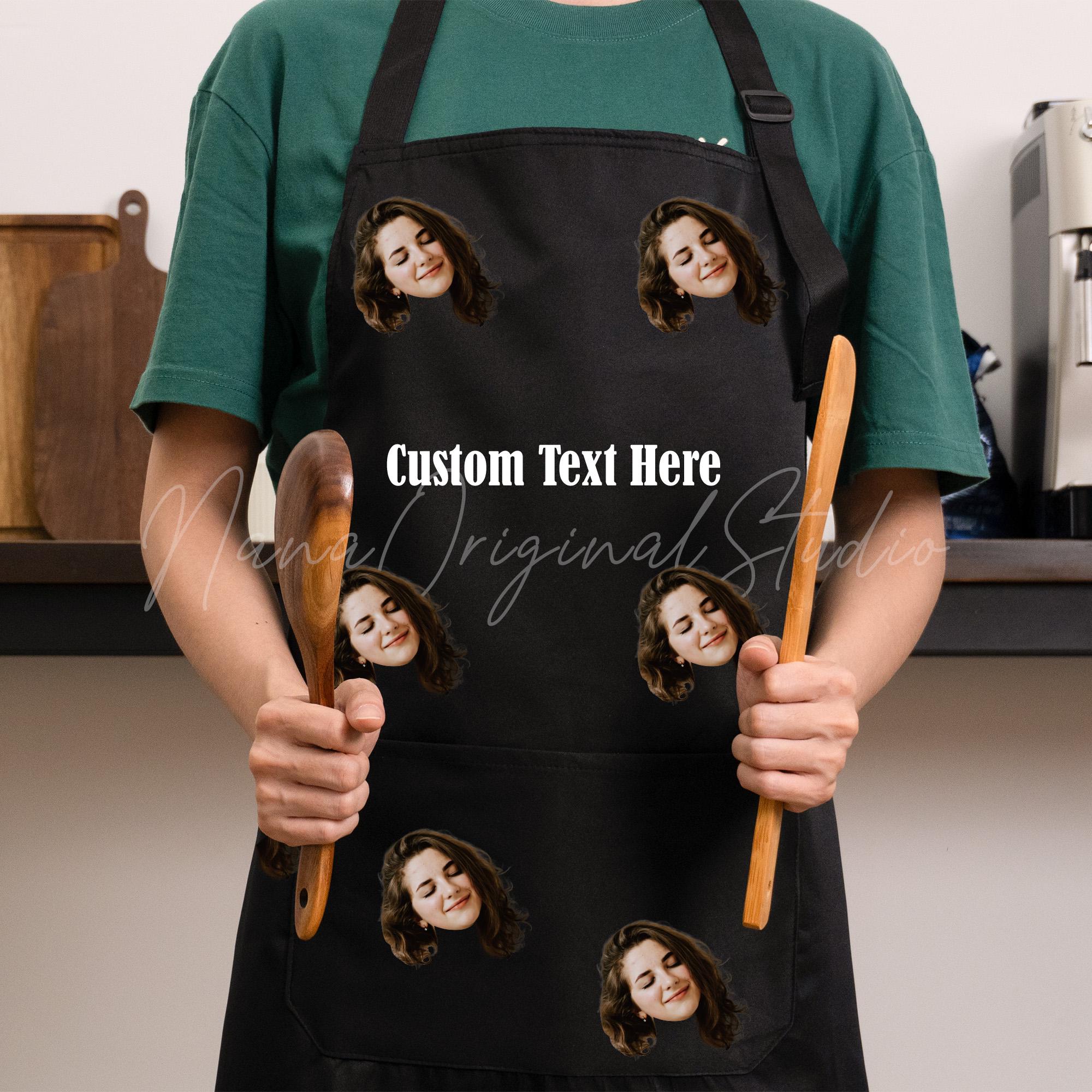 Baking Queen Apron, Personalized Face Apron, Custom Text/photo Apron ...