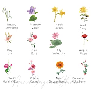 Unique Birthday Gift Box, Gift Box Set With Birth Month Flower Glass ...