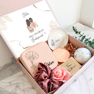 Wedding Bridesmaid Proposal Box, Personalized Proposal Box With Jewelry ...