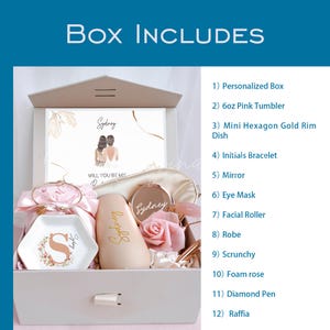Bridesmaid Proposal Box, Custom Sister Name Gift Box, Wedding Party ...
