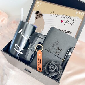 Graduation Gift Box for Boy, Congratulations Gift Basket, Leather ...