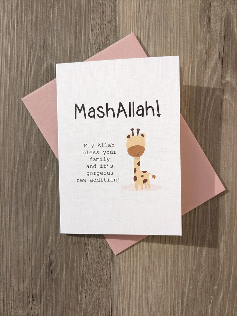 New Baby Card - New Parent Card - Baby Boy Baby Girl - Islamic Dua Card ...