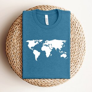 World Map Shirt, Travel Shirt, Traveler Gift, Travel Lover, Geography ...