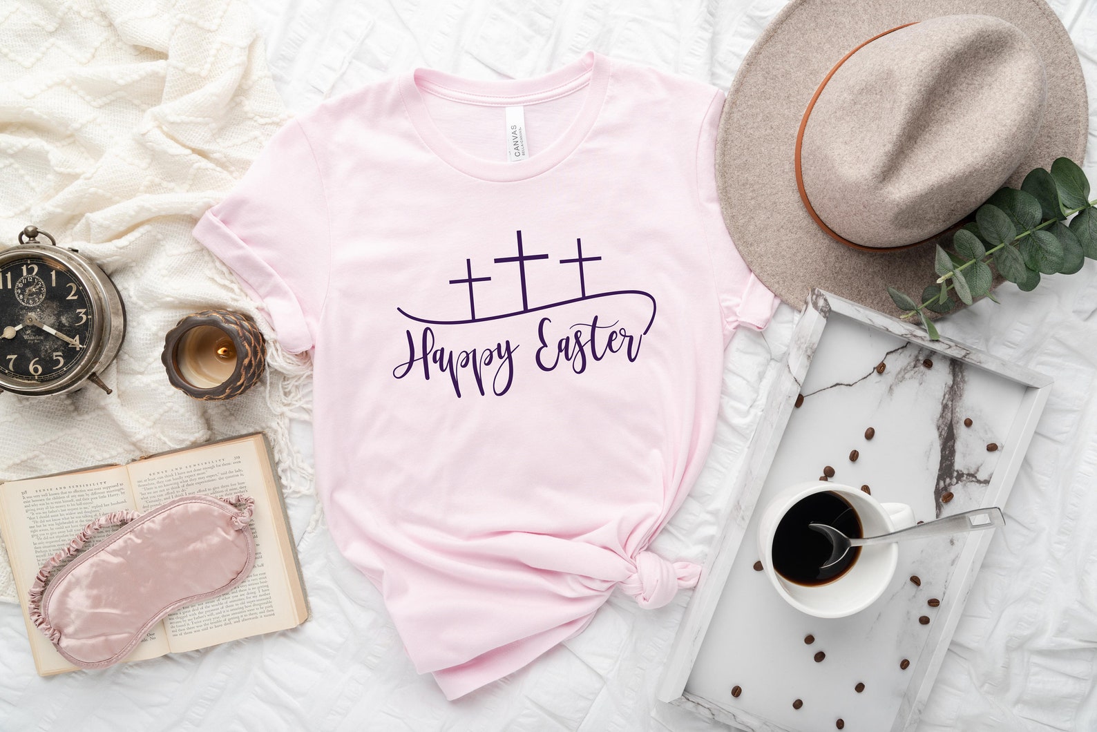 Happy Easter Shirt, Easter Cross Shirt, Women Gift for Easter Day ...