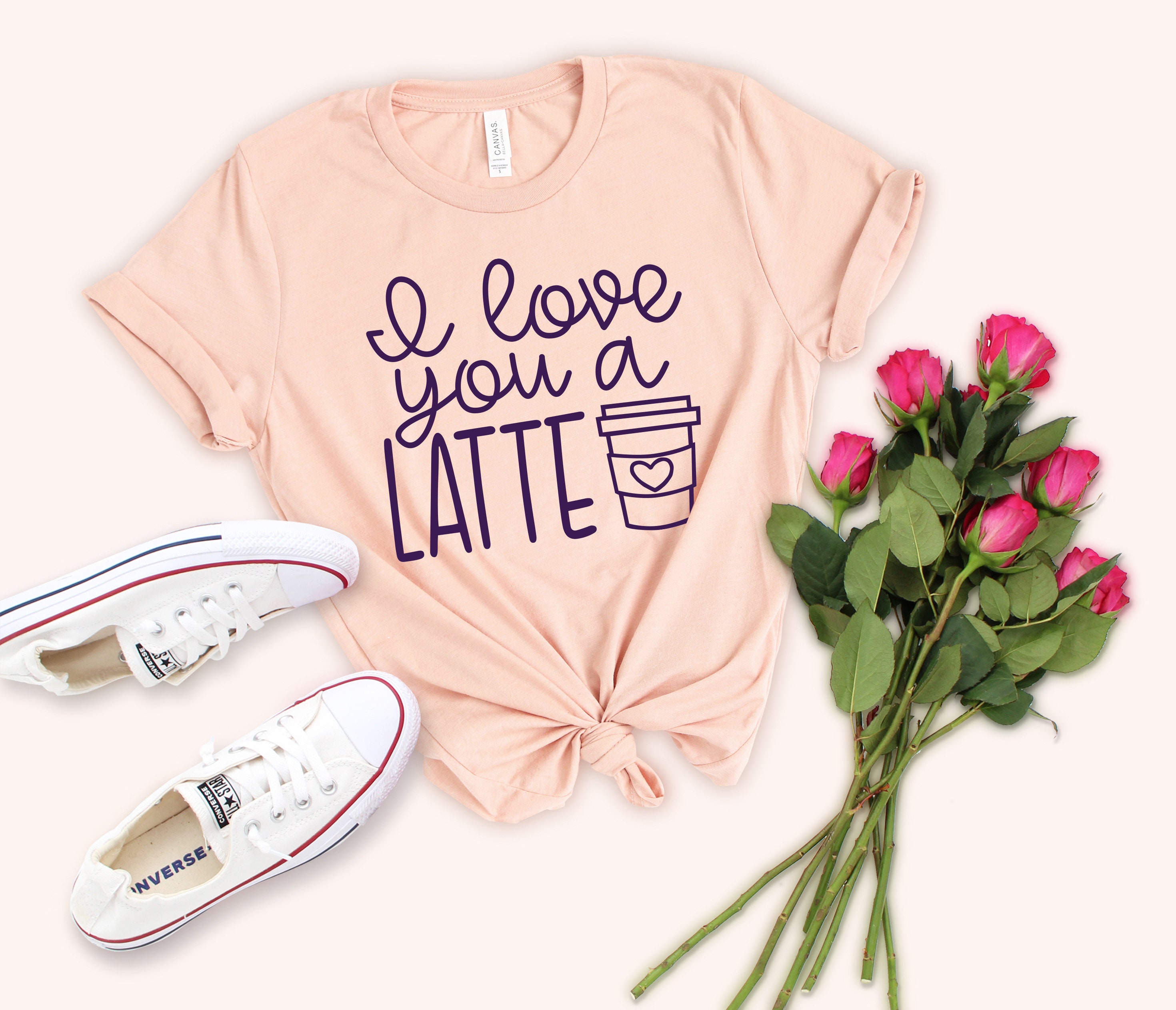 I Love You a Latte Shirts Valentine's Shirt Coffee | Etsy