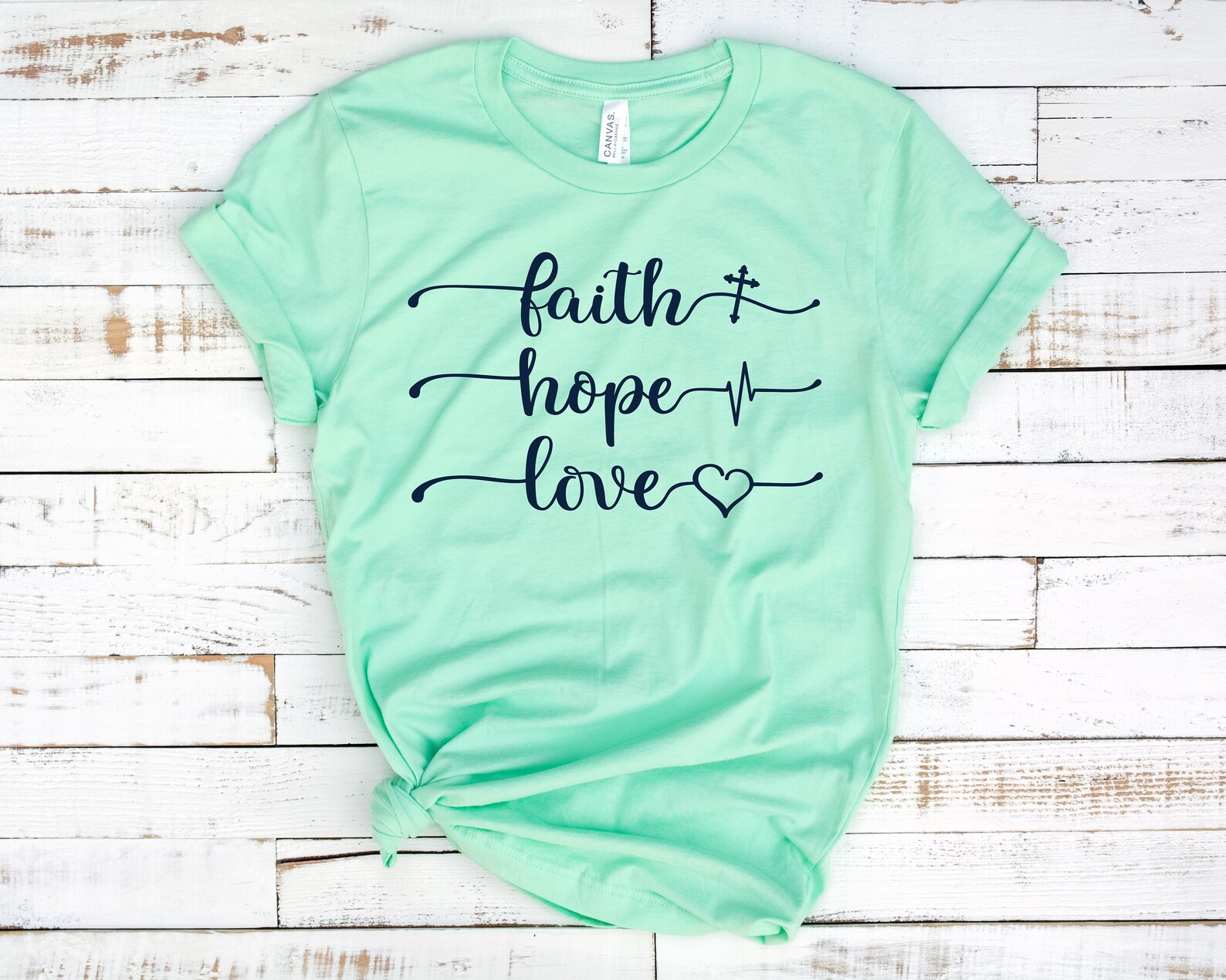 Faith Hope Love Shirt, Christian Shirt, Faith Shirt, Vertical Cross ...