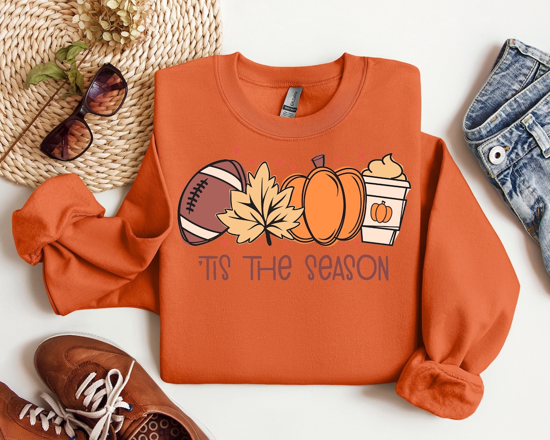 Tis the Season Shirt, Thanksgiving Pumpkin Shirt, Fall Shirts for Women ...