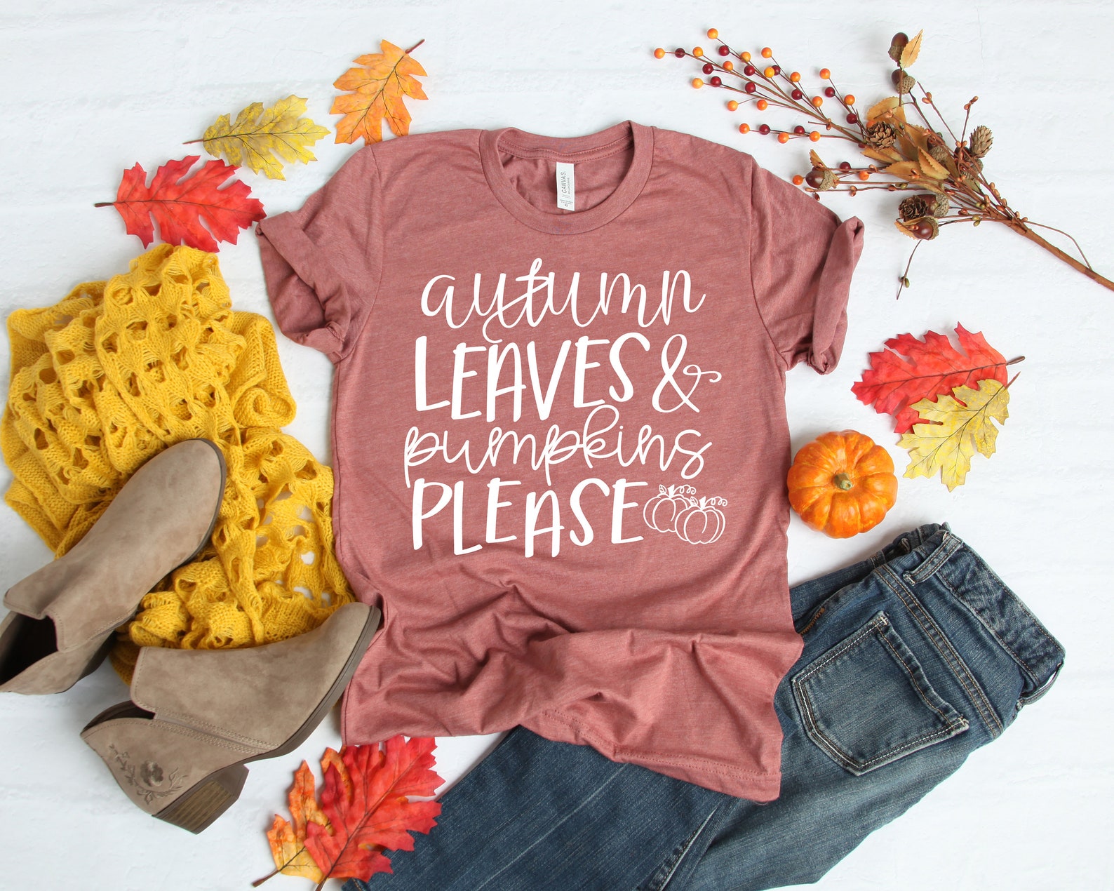 Autumn Leaves and Pumpkin Please Shirt, Fall Shirts, Fall Time Shirt ...