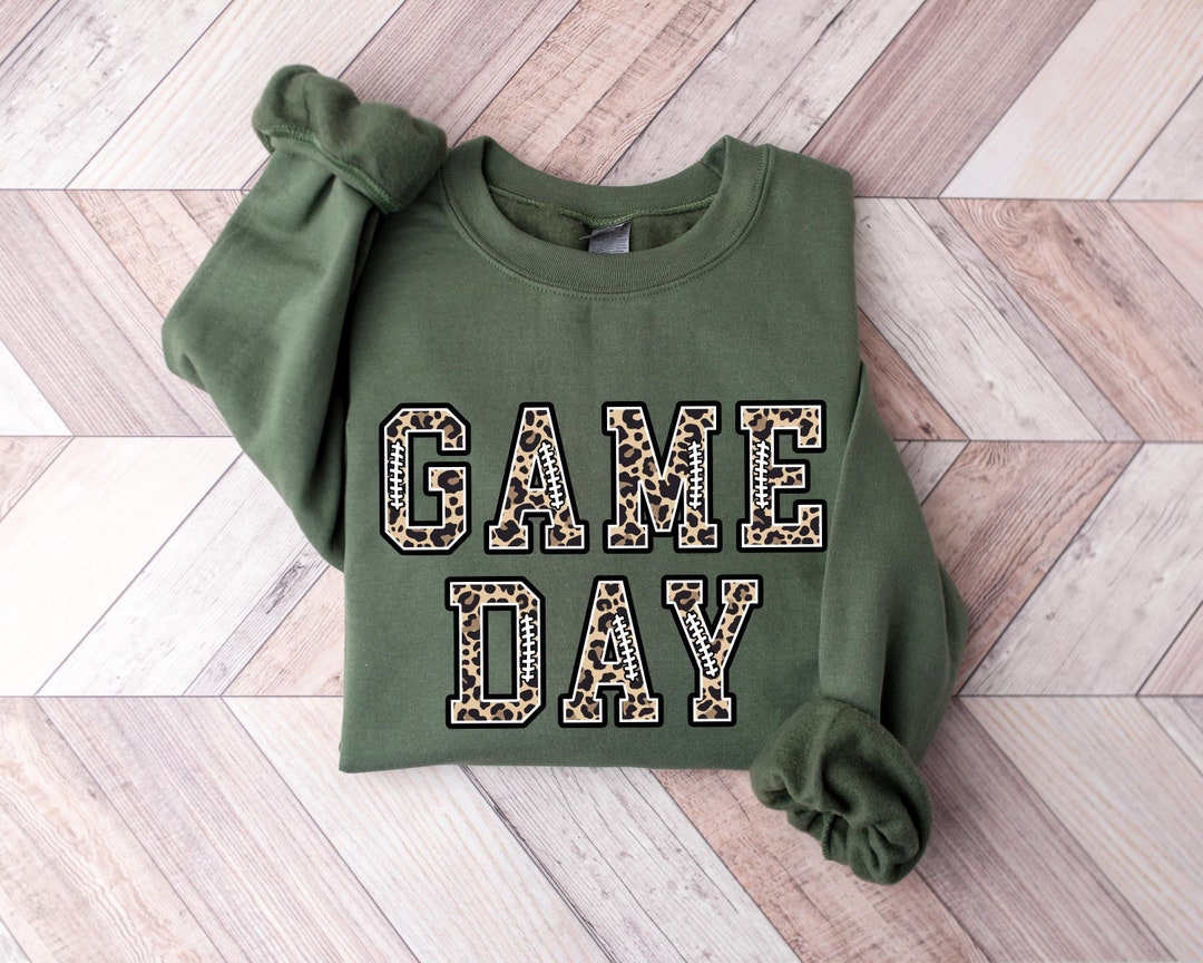 Game Day Sweatshirt, Leopard Cheetah Print, College Football, Football ...