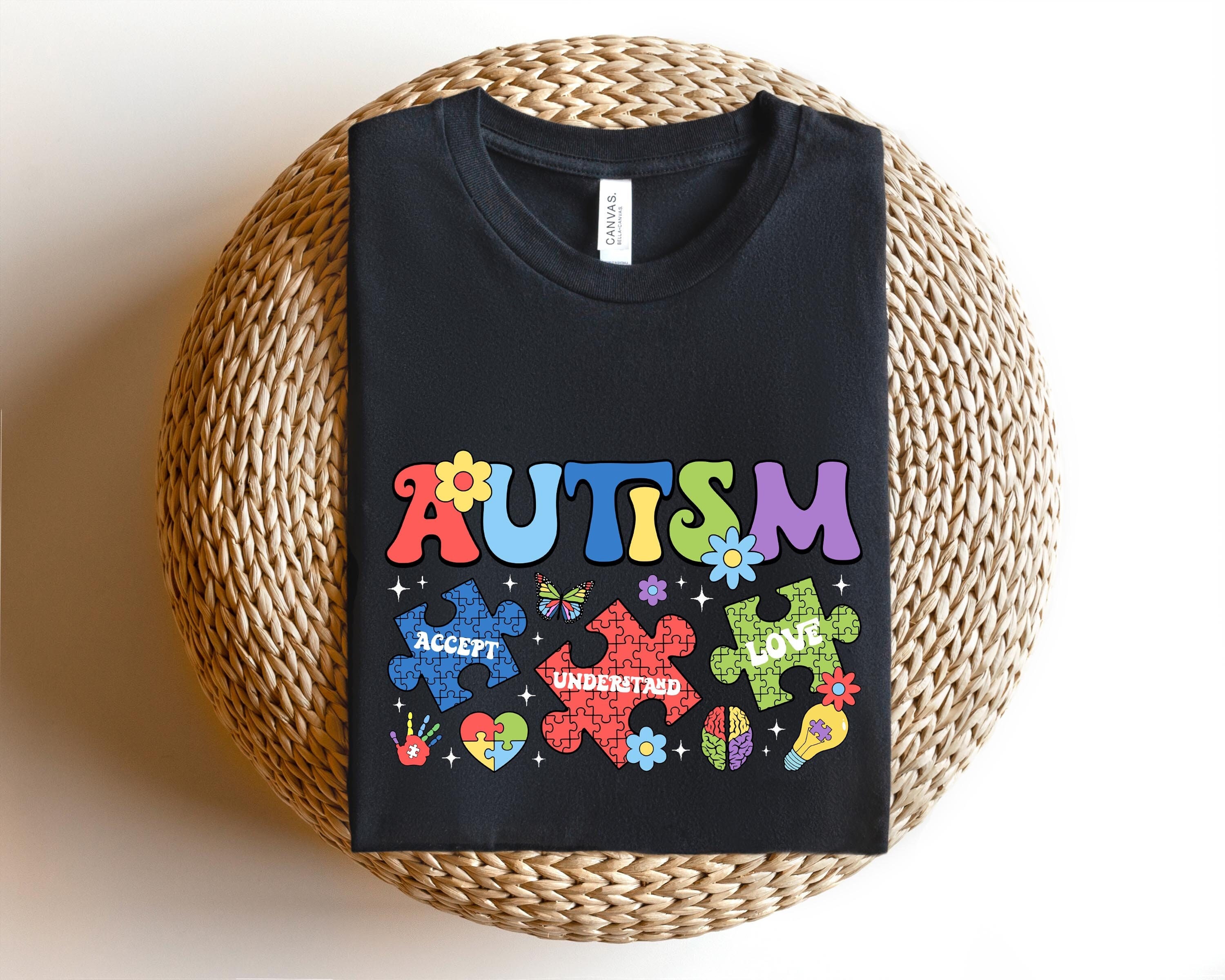 Colorful Autism Puzzle Shirt, Autism Shirt, Autism Mom Shirt, Puzzle ...