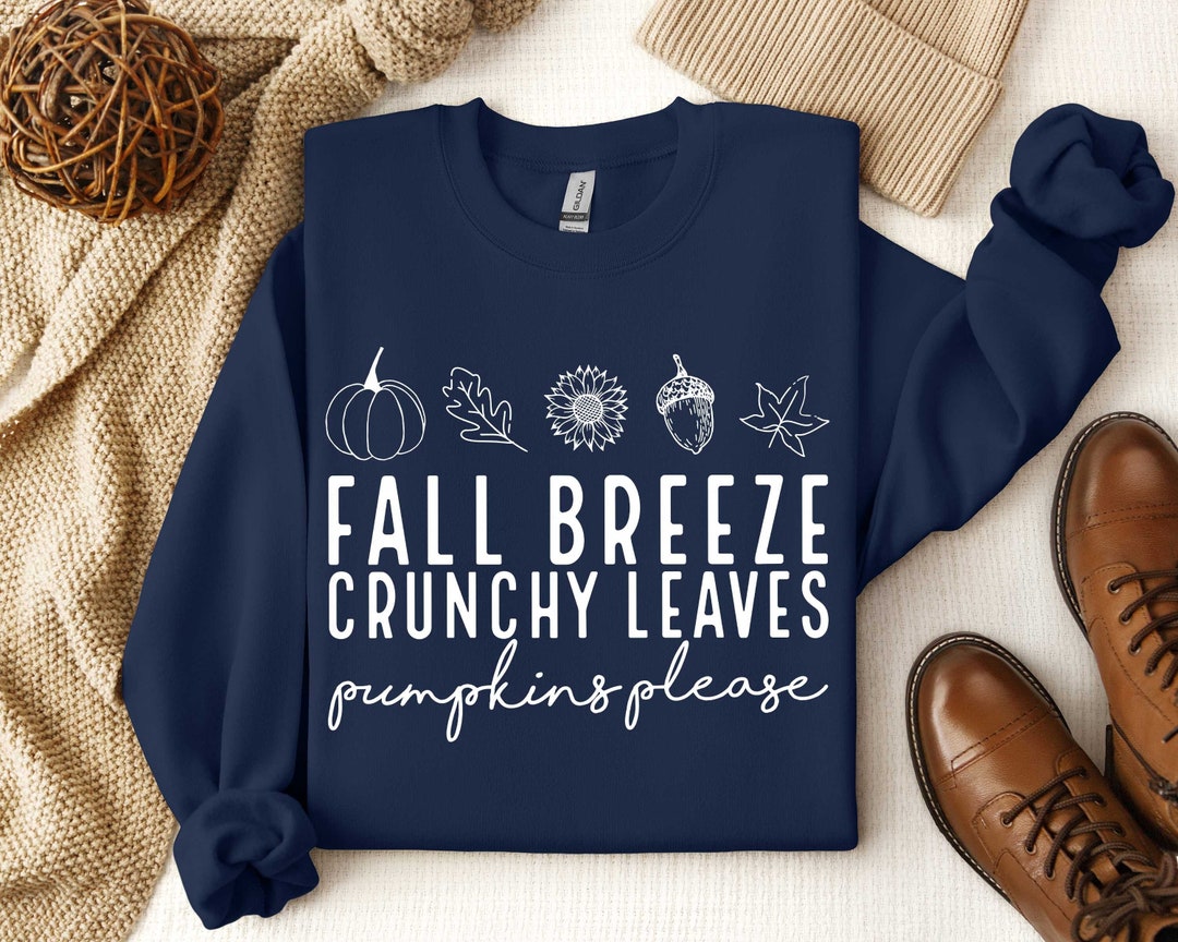 Fall Breeze Autumn Leaves Sweatshirt, Fall Season Hoodie, Autumn ...
