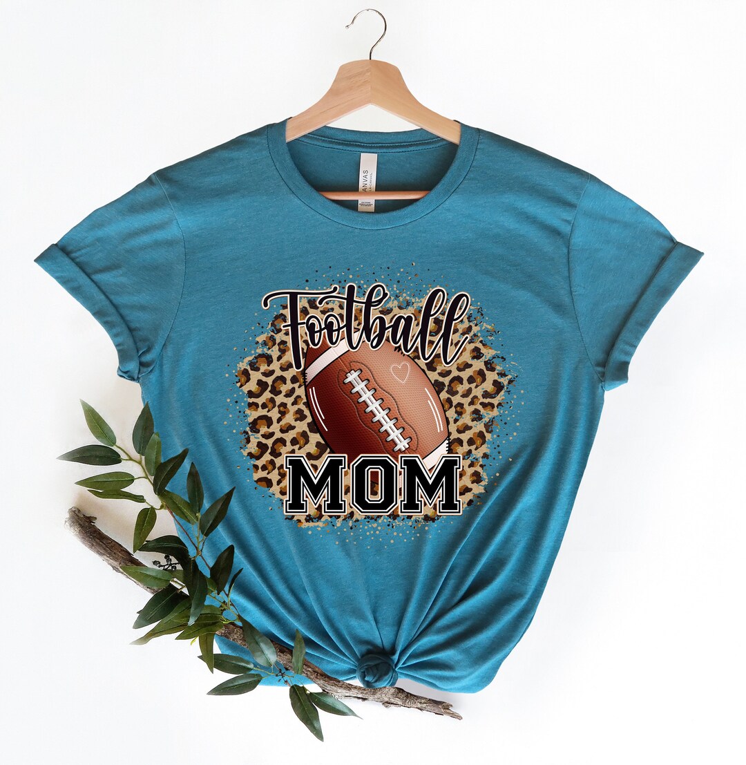 Football Mom Shirt, Football Mom Leopard Shirt, Game Day Mom Shirt ...