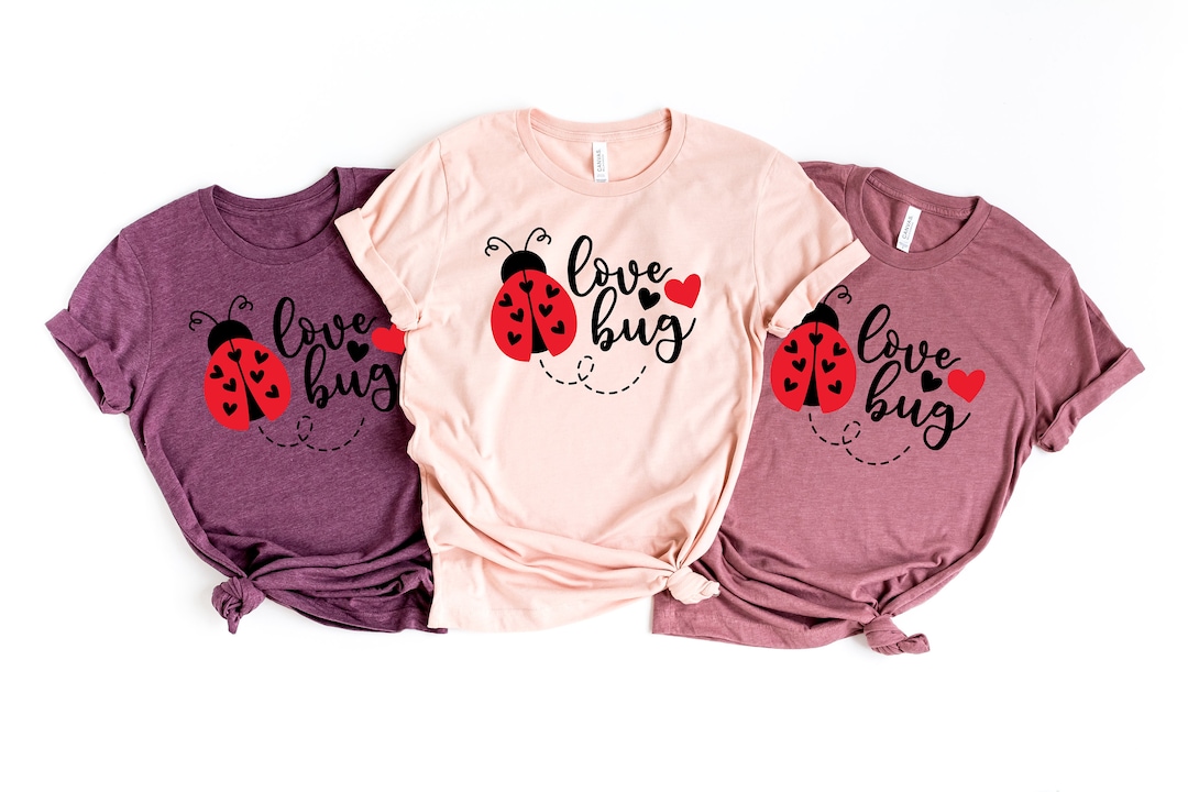 Love Bug Shirt,lady Bird Valentines,valentines Day Shirt for Woman ...