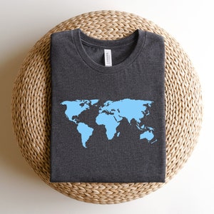 World Map Shirt, Travel Shirt, Traveler Gift, Travel Lover, Geography ...