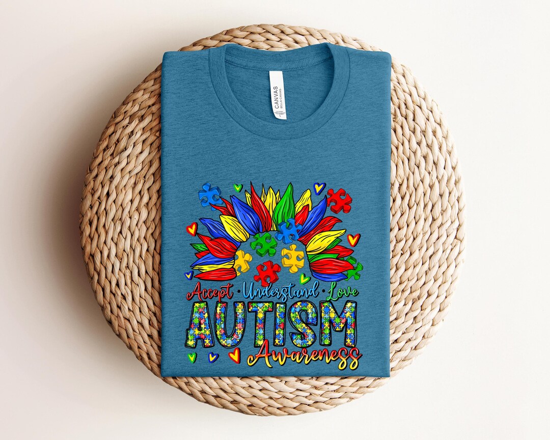 Colorful Autism Puzzle Shirt, Autism Shirt, Autism Mom Shirt, Puzzle ...
