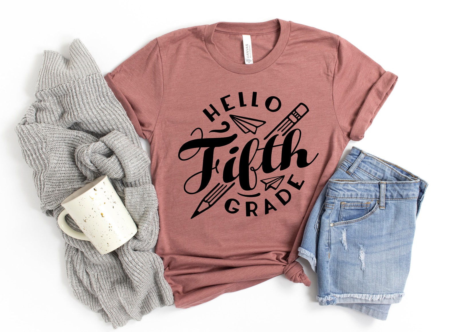 Hello Fifth Grade Shirt, School Shirt, Fifth Grade Gift, Back to School ...