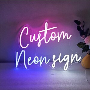 Custom Neon Sign Neon Sign Aesthetic Custom Neon Sign L - Etsy