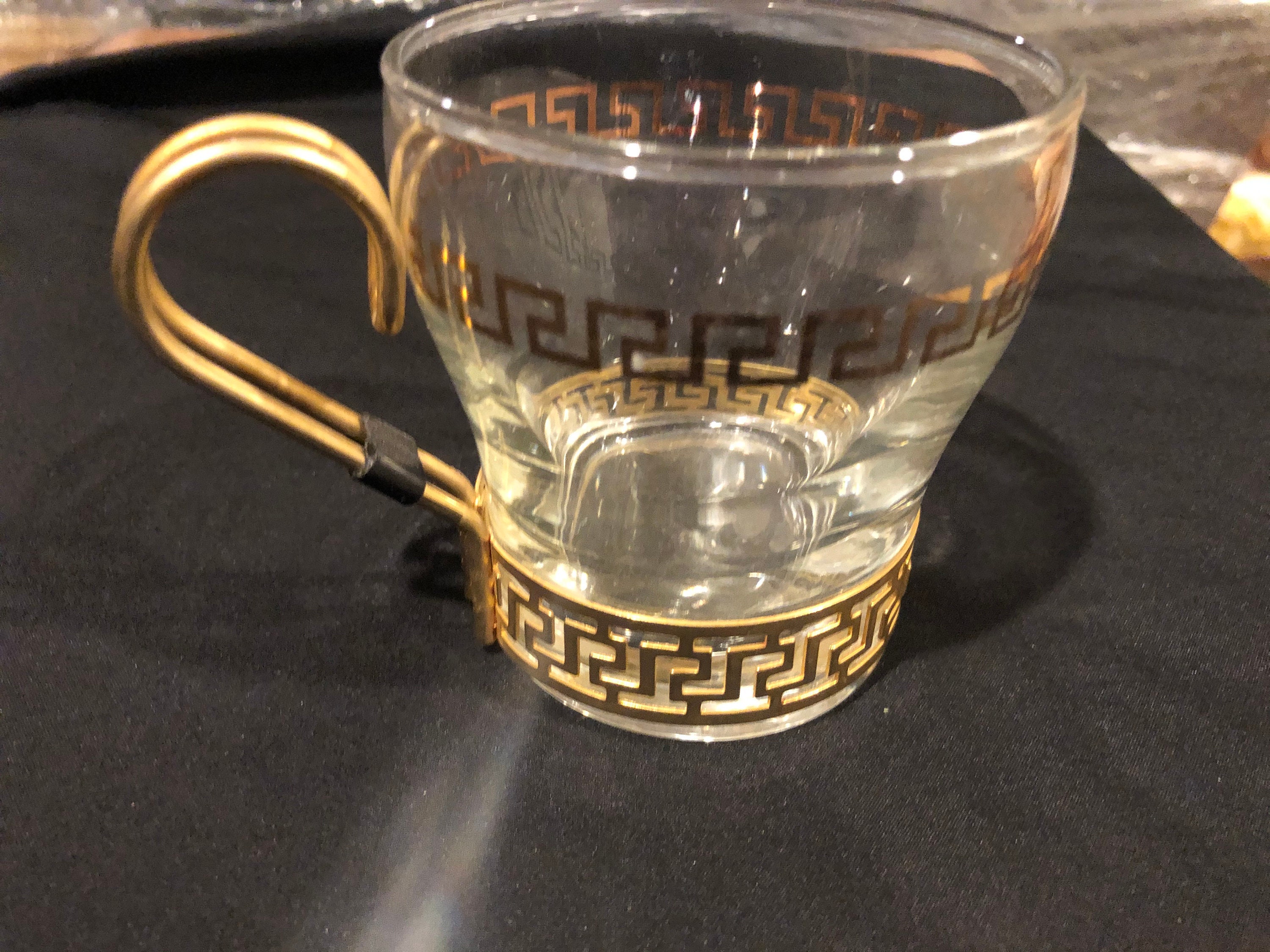 Vintage Libby Gold Greek Key Coffee Mugs - Etsy