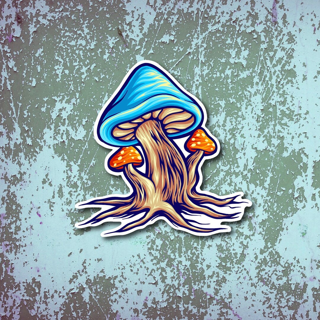 Trippy Mushroom Sticker - Etsy
