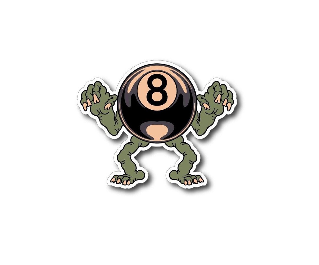 Monster Eight Ball Sticker - Etsy