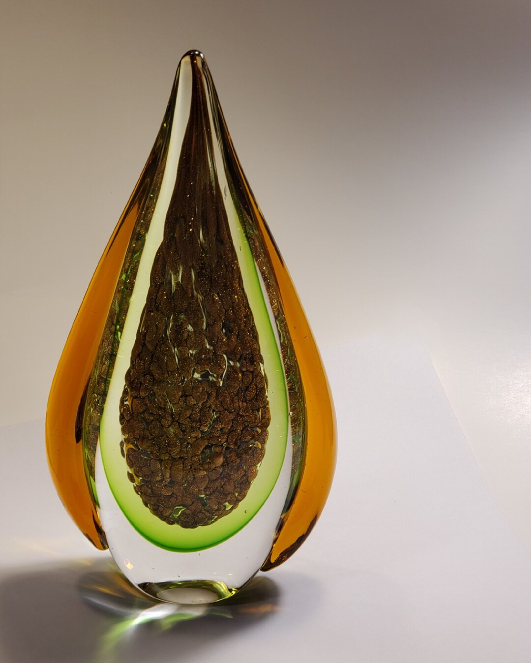 Vintage MCM Large Glass Teardrop - Etsy