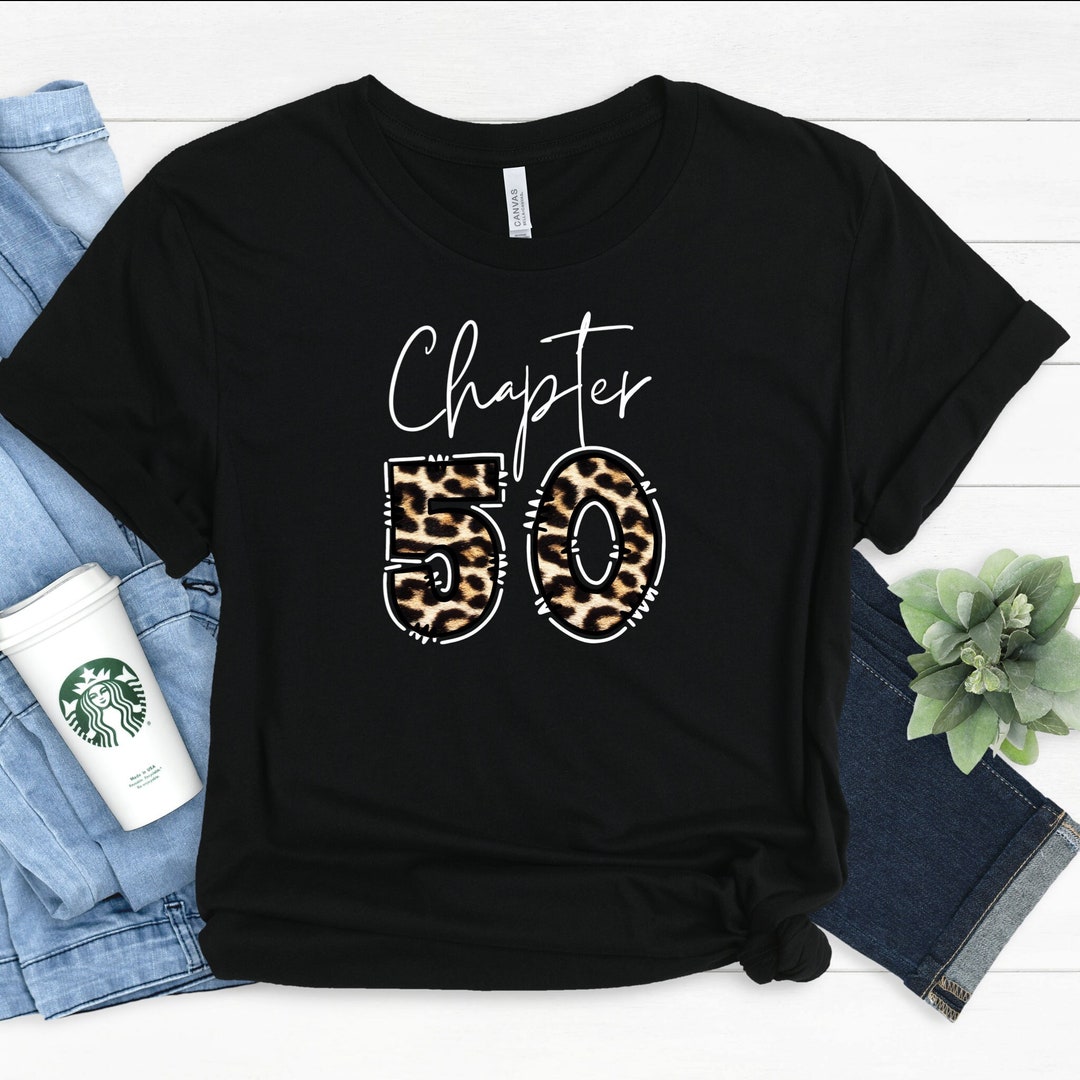 50th Birthday Shirt, 50th Birthday Crew Shirt for Woman, Leopard Print ...